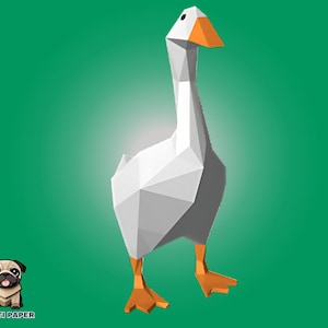 Goose Papercraft Template / Diy Animal Papercraft / 3d Template / DXF ...