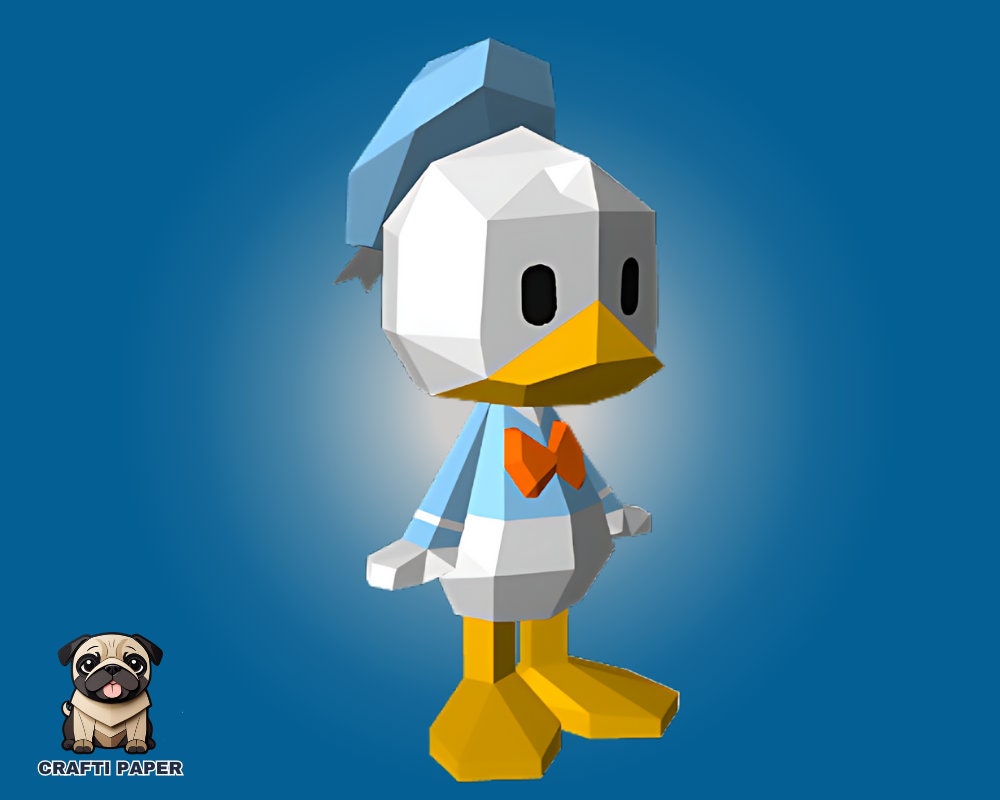 Duck Papercraft Kit: Low Poly 3D Origami Template (PDF & DXF) - Etsy