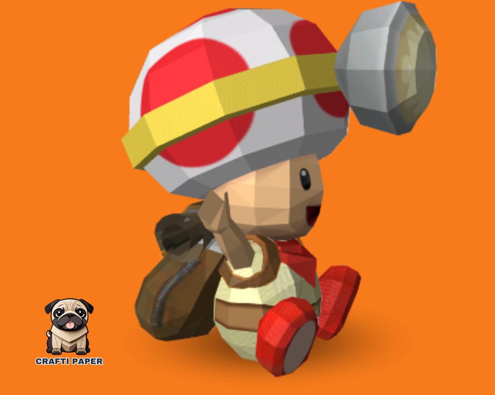 Papercraft Toad Template 3D Paper Model, Home Decor, DIY Craft ...