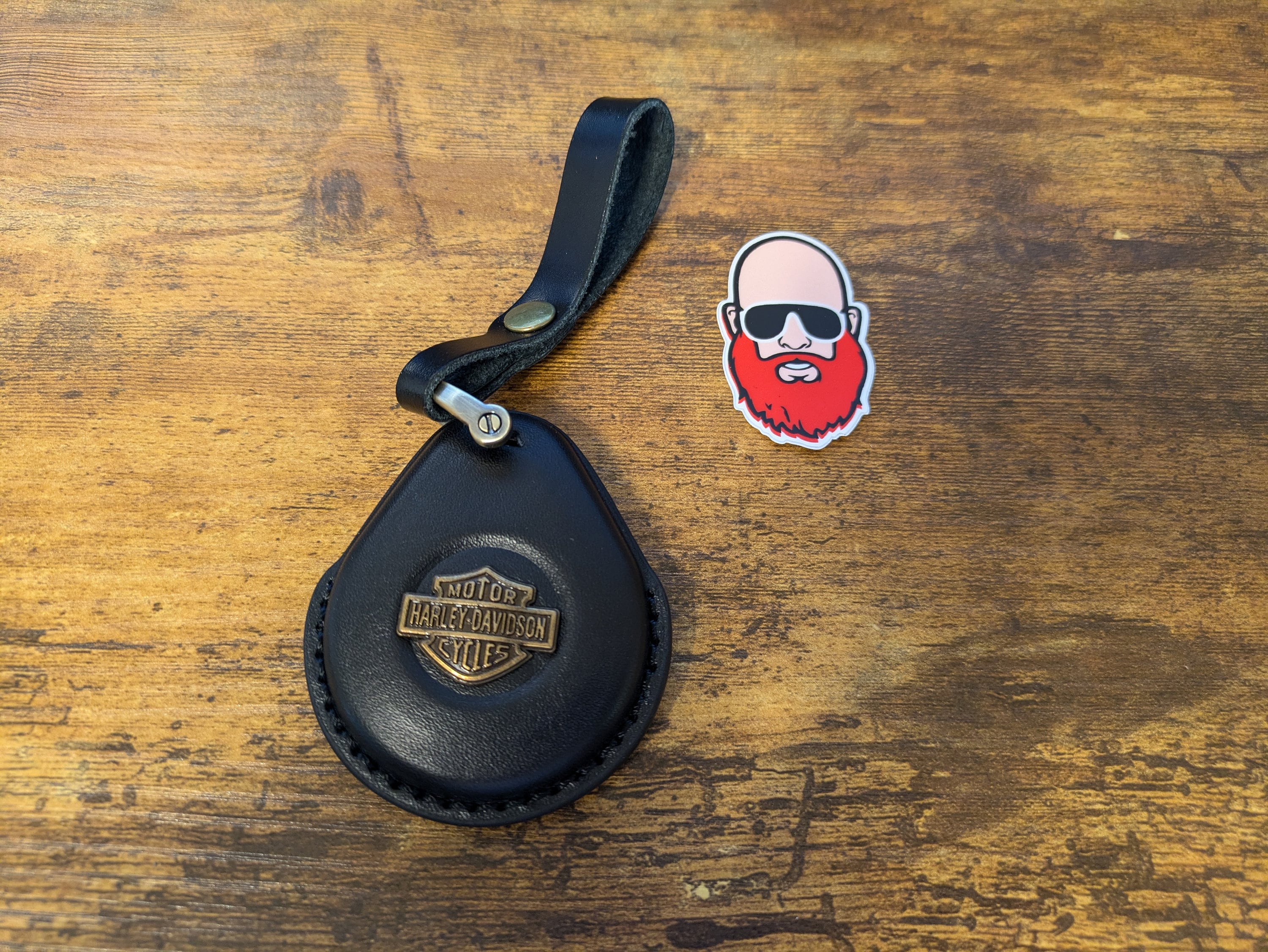Harley-davidson Key Fob Leather Key Ring - Etsy