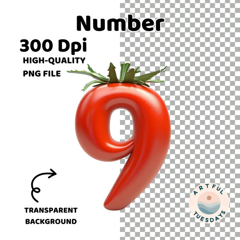 Realistic Red Tomato Alphabet Letters & Numbers PNG | 3D Tomato Font A ...