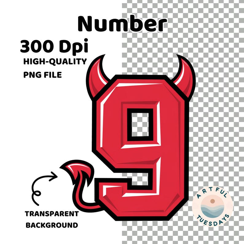 Devil Horns Gothic Font Clipart: Red Halloween Alphabet, Numbers (PNG ...
