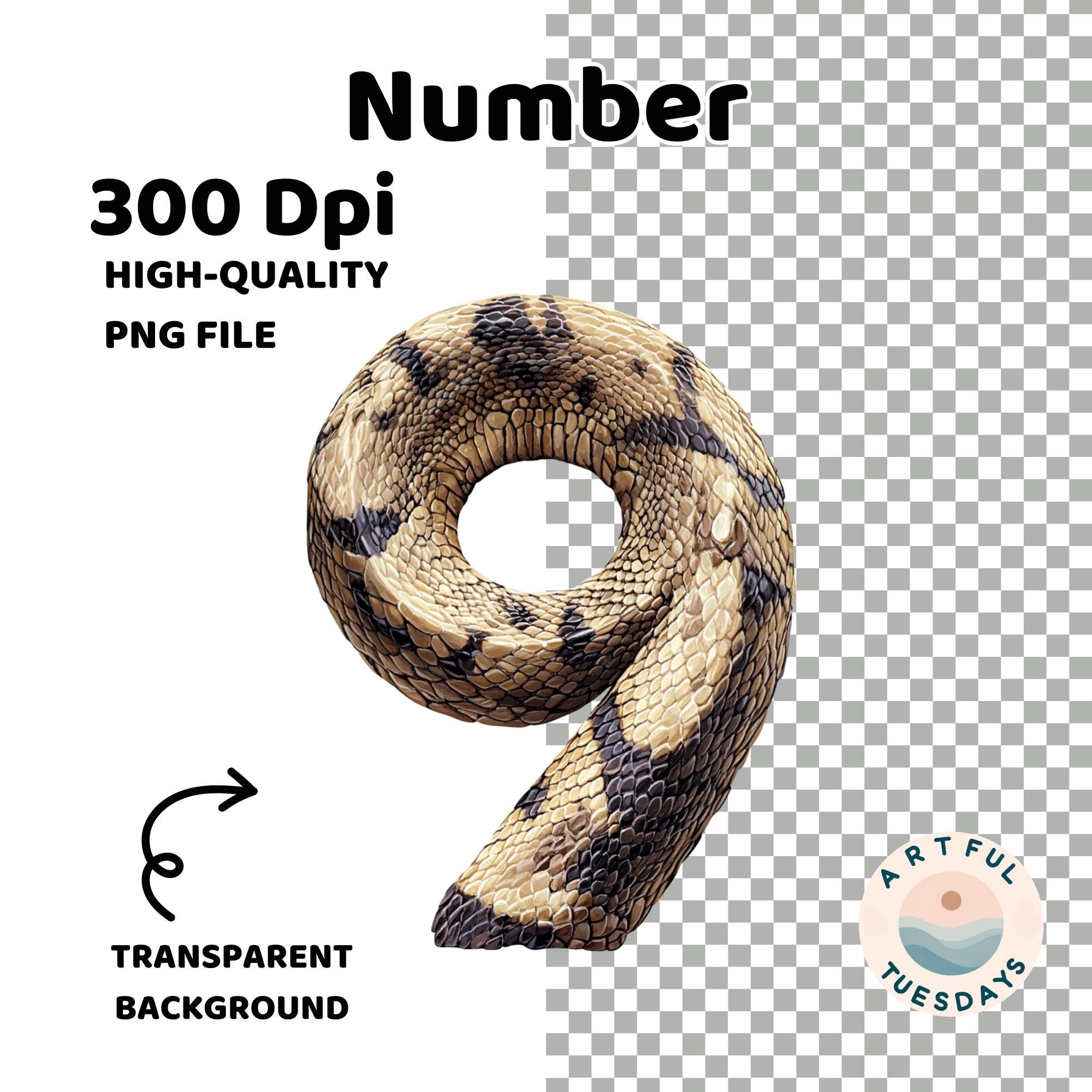 Snake Skin Alphabet & Numbers Clip Art: Watercolor PNG (digital ...