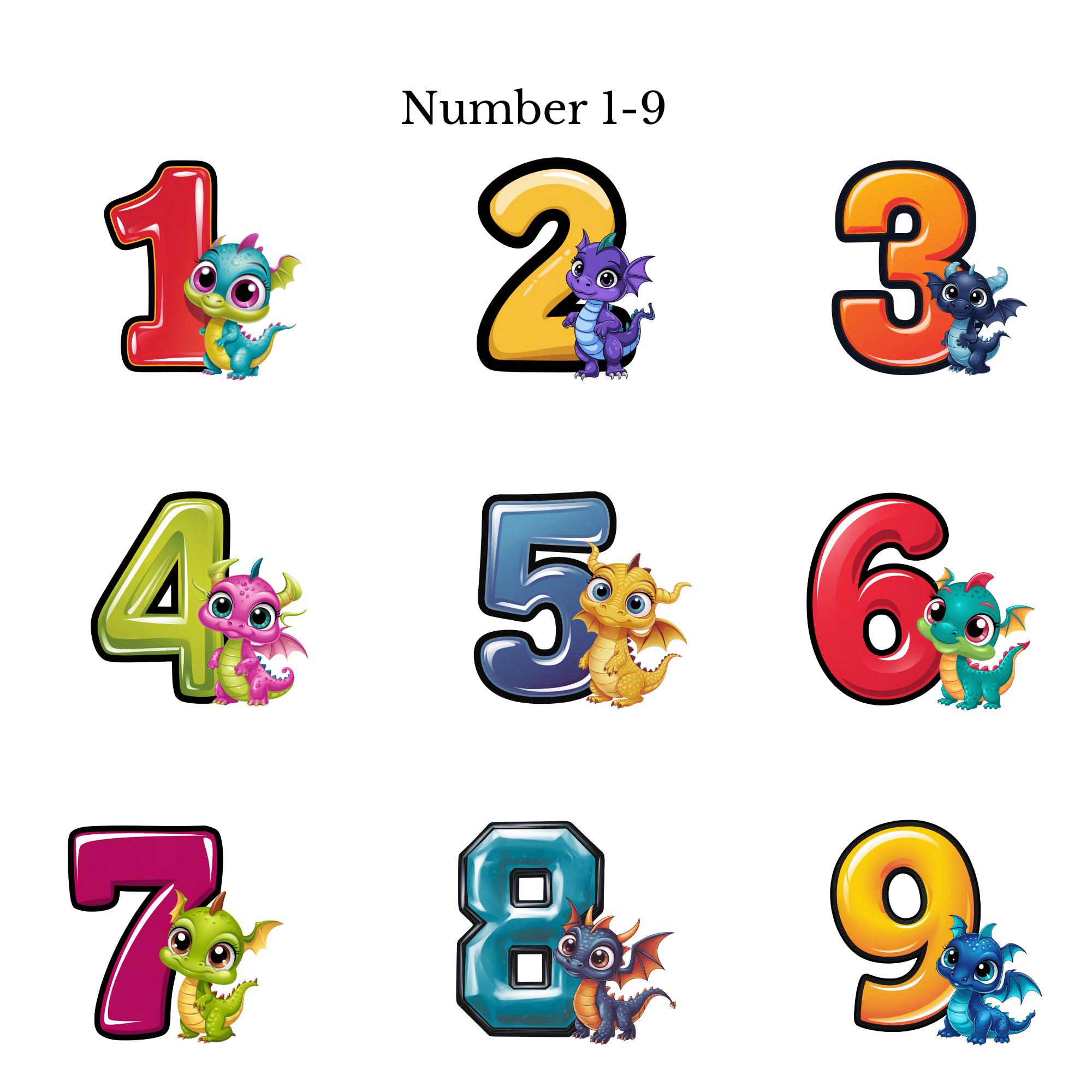 Dragon Alphabet Clip Art: A-Z and 1-9, Transparent PNG (digital ...