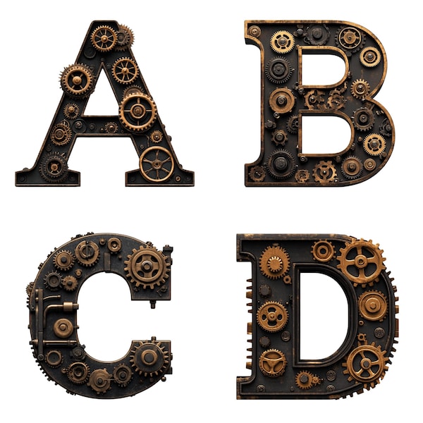 Steampunk Letters - Etsy