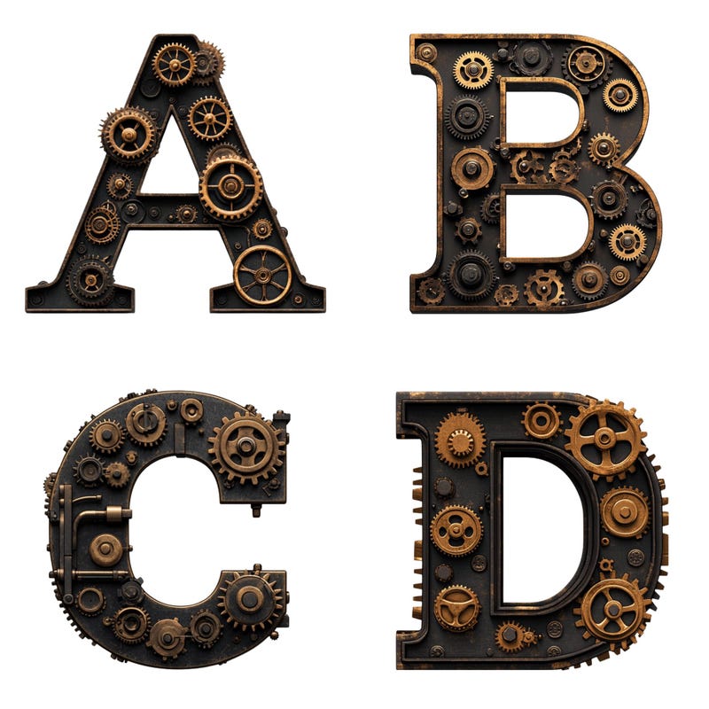 Steampunk Letters - Etsy