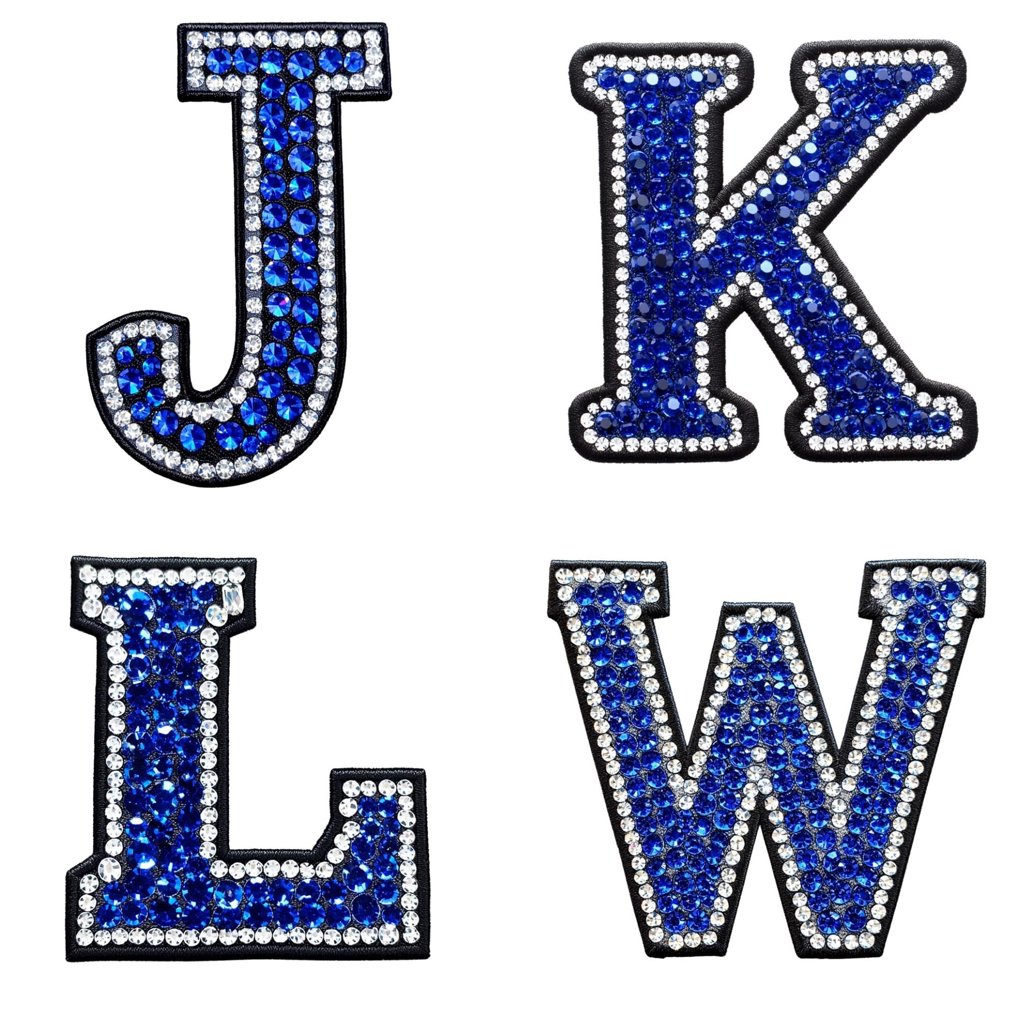 Blue Rhinestone Alphabet & Numbers Clip Art: Glitter Font (digital ...