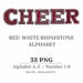 Rhinestone Alphabet Clip Art: Red & White Embroidered Letters (digital ...