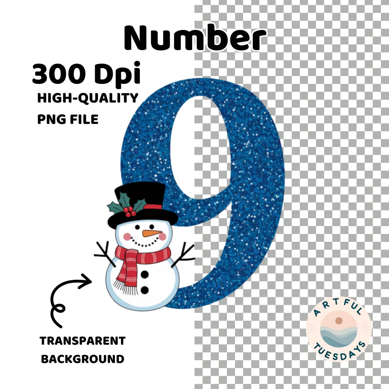 Blue Glitter Alphabet Clipart A-Z , 0-9 | Snowman Design | Christmas ...