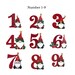 Christmas Gnome Alphabet Clipart: Red Glitter Letters (digital Download ...