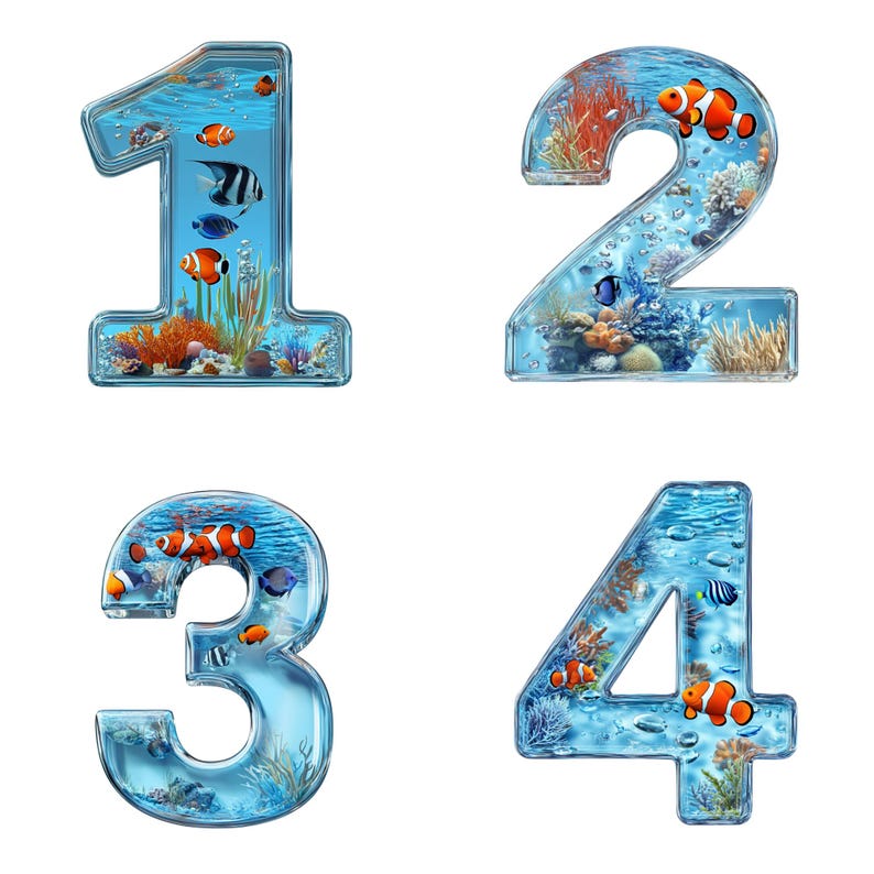 Sea Life Alphabet Clip Art: Ocean Animal Pngs (digital Download) - Etsy