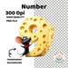 Cheese Alphabet Clipart: Mouse Font, A-Z Letters & 1-9 Numbers (digital ...
