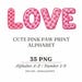 Pink Paw Print Alphabet & Numbers Clip Art (digital Download) - Etsy