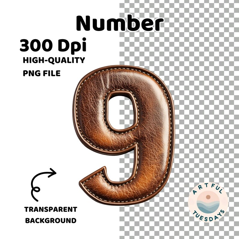 Vintage Leather Alphabet & Numbers: Western Font PNG (digital Download ...