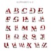 Christmas Gnome Alphabet Clipart: Red Glitter Letters (digital Download ...