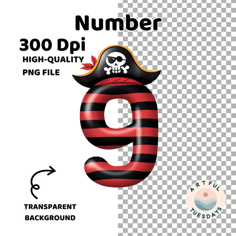 Pirate Alphabet Clip Art: 3D Cartoon Letters & Numbers (PNG Digital ...