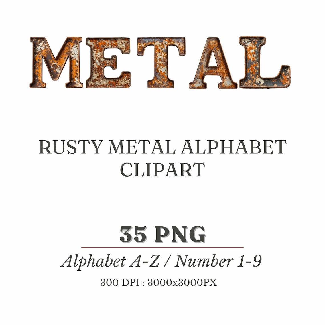 Rusty Metal Alphabet Clipart: Steampunk Iron Font (digital Download) - Etsy