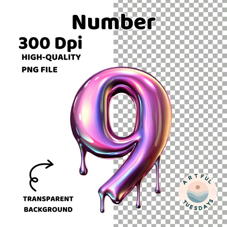 3D Dripping Alphabet Letters Clipart PNG | Neon Glow A-Z , 0-9 ...