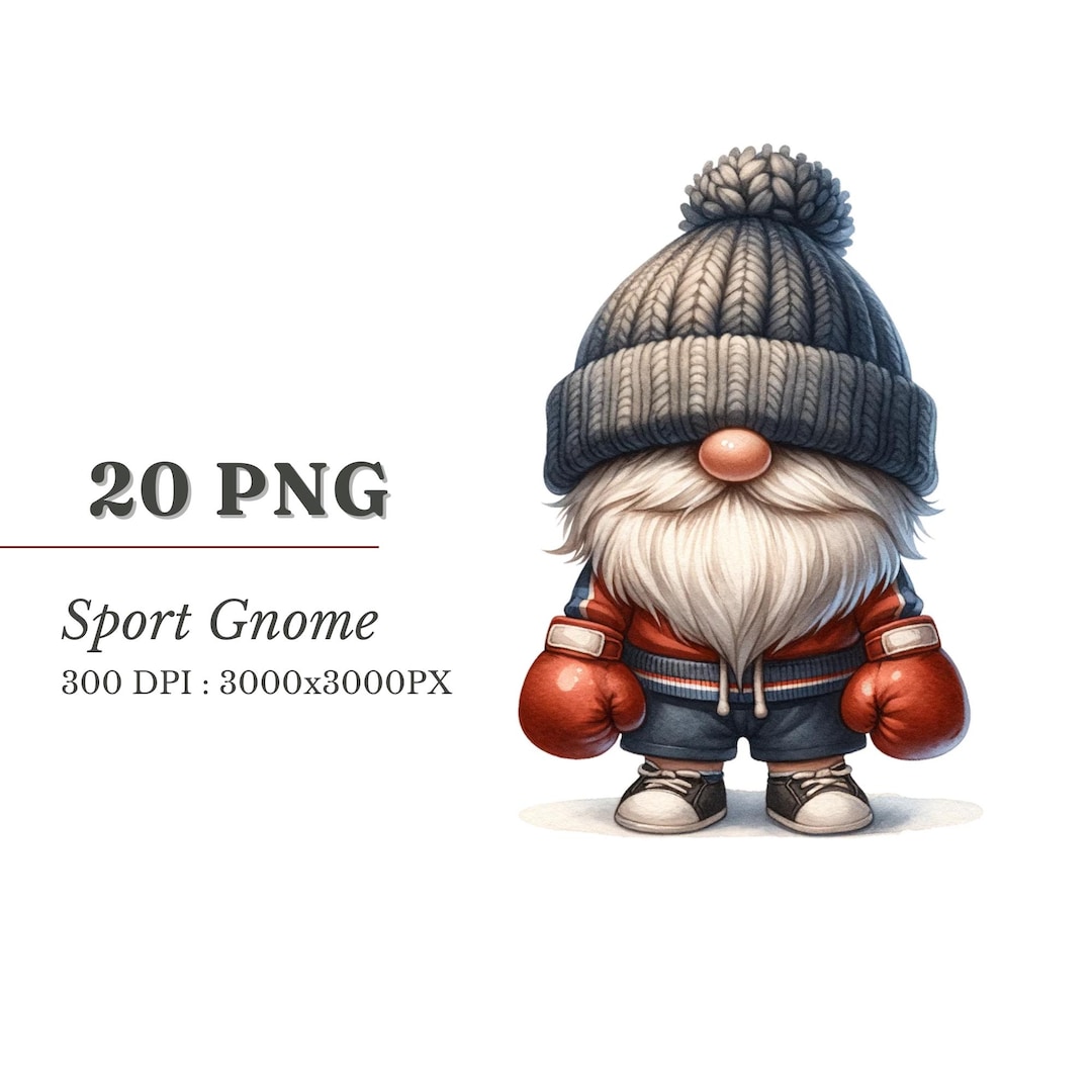 Sport Gnome Clipart - 300 DPI PNG, Transparent Background, Digital ...