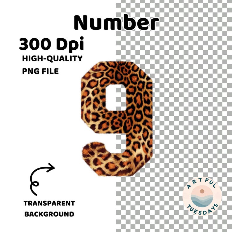 Leopard Fur Alphabet Clipart: Cheetah Print Letters, Numbers (PNG ...