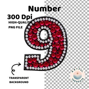 Rhinestone Alphabet Clip Art: Red & White Embroidered Letters (digital ...
