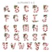Candy Cane Christmas Alphabet Clip Art: Watercolor Holiday Letters ...
