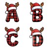 Christmas Reindeer Alphabet Clipart A-Z Letters , 0-9 Numbers 300 DPI ...