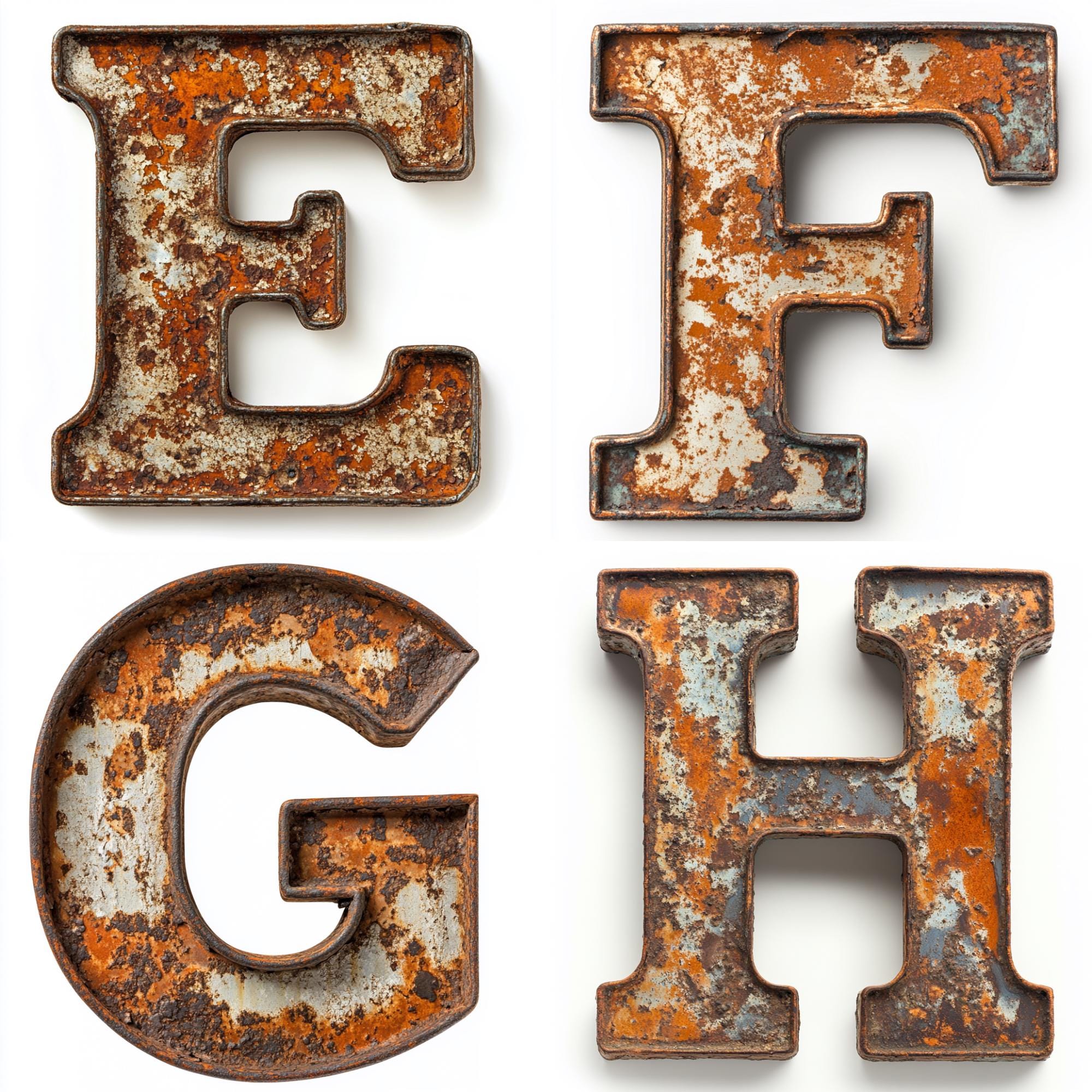 Rusty Metal Alphabet Clipart | Steampunk Font PNG | Metal Letters A-Z ...