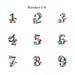Tropical Flamingo Alphabet: Watercolor Letters & Numbers PNG (digital ...