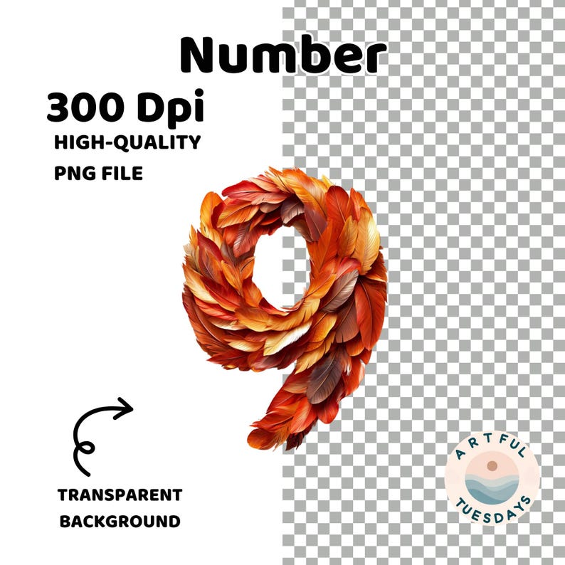 Turkey Feather Alphabet A-Z & Numbers 1-9 Clip Art, Colorful Feathers ...