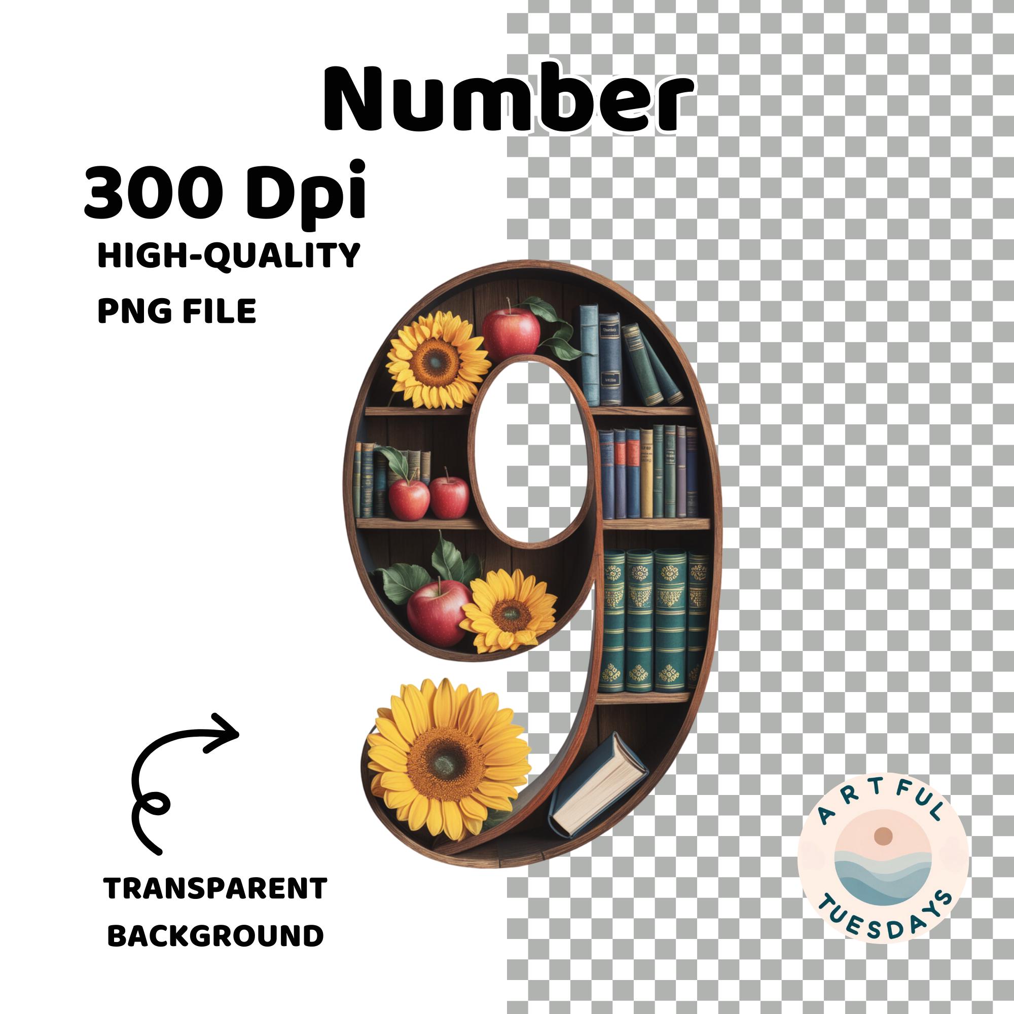 Sunflower Bookshelf Alphabet Clipart: Teacher Classroom Decor (PNG ...