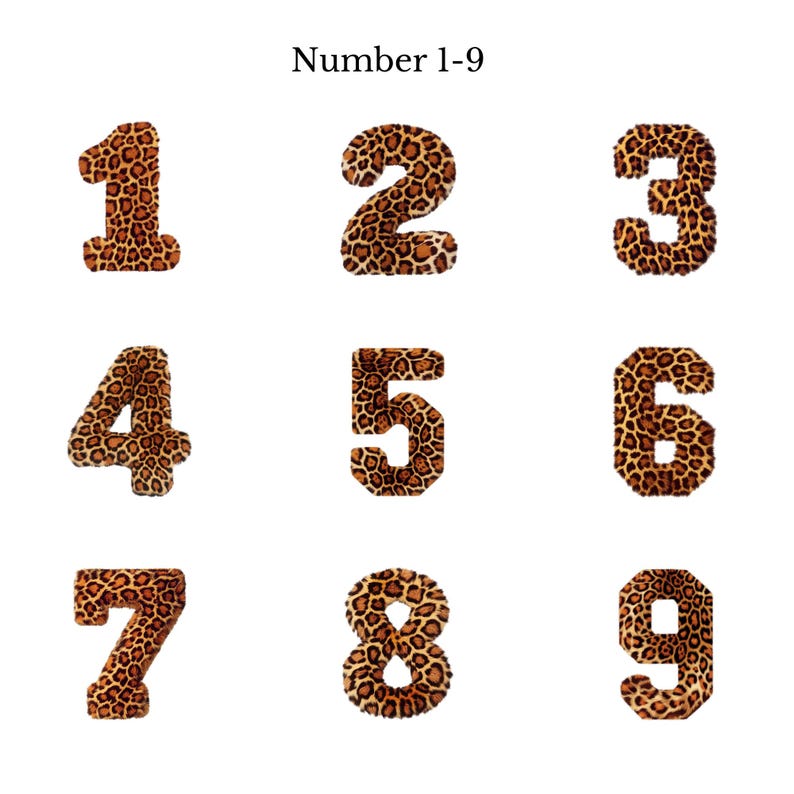 Leopard Fur Alphabet Clipart: Cheetah Print Letters, Numbers (PNG ...