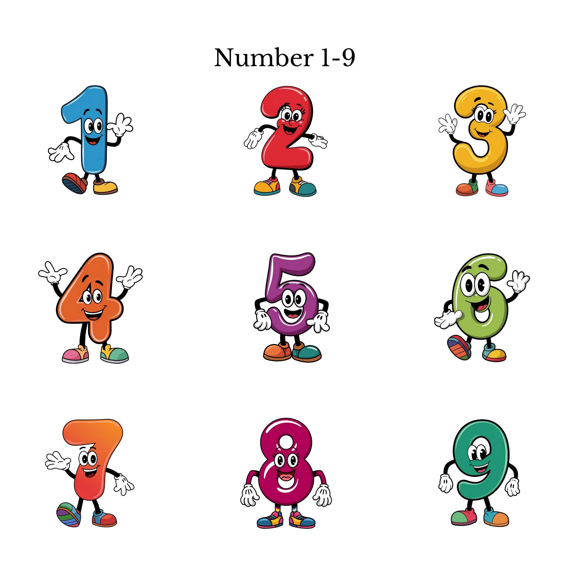 Cartoon Alphabet Clipart A-Z & 1-9 PNG, Fun Letter Characters, Kids ...