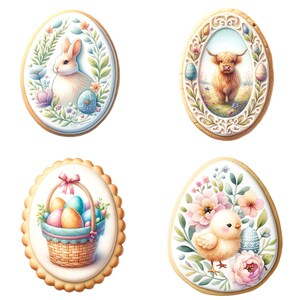Watercolor Easter Cookie Clipart Collection PNG With Commercial License ...