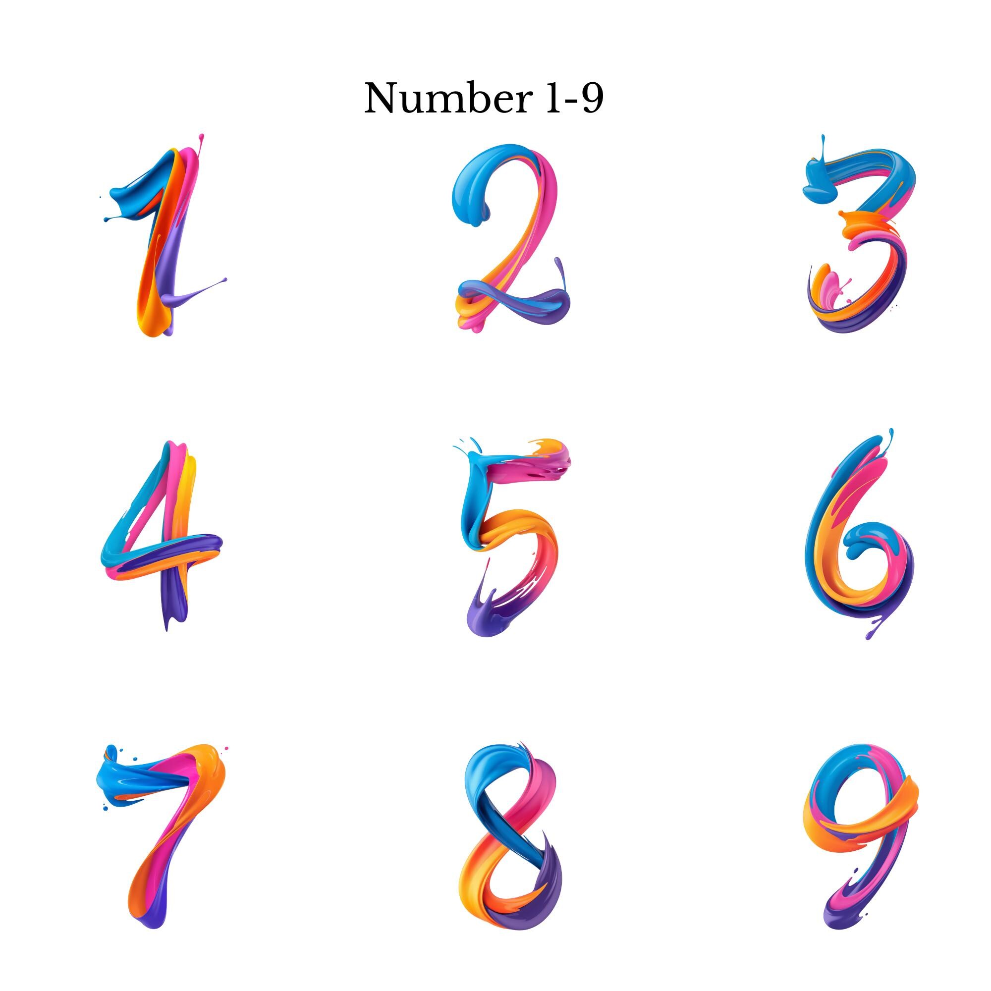Watercolor Alphabet & Numbers Clipart: Paint Splatter Font (PNG, 300 ...