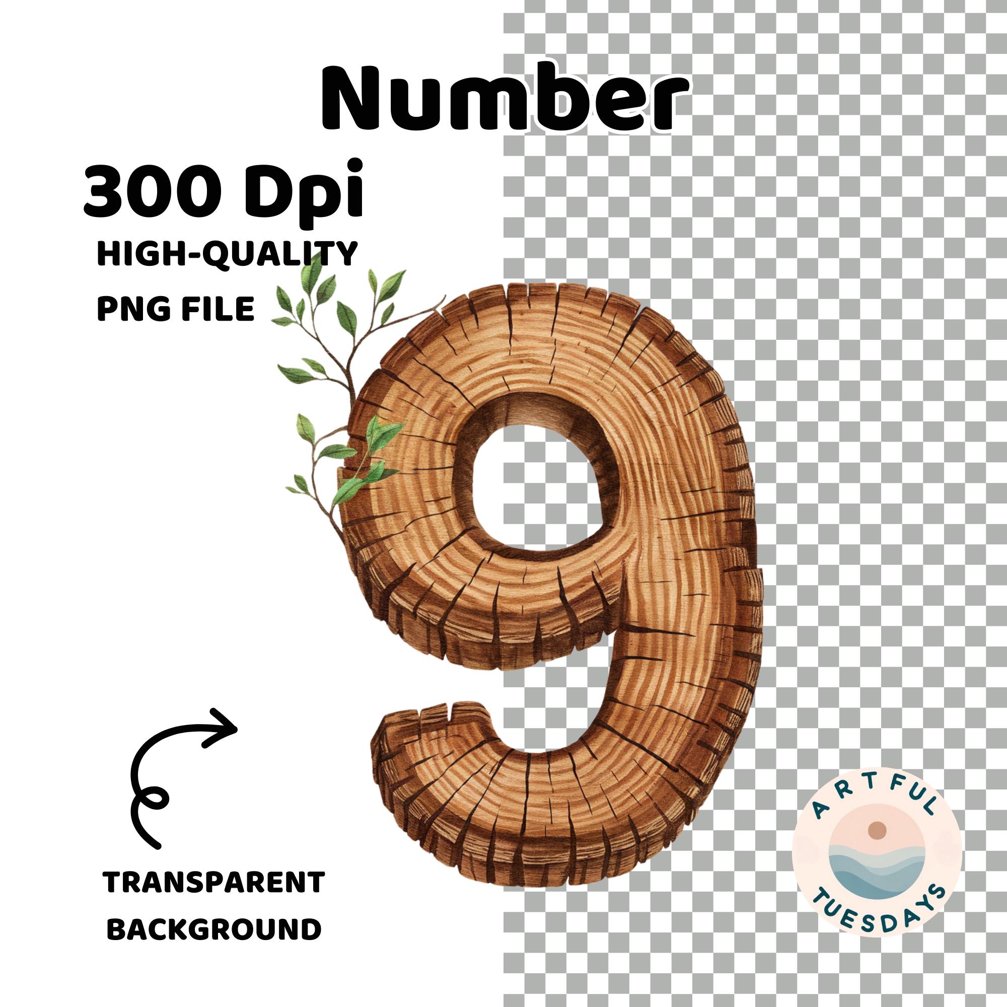 Rustic Wood Alphabet & Numbers Clip Art: Boho Woodland PNG (digital ...