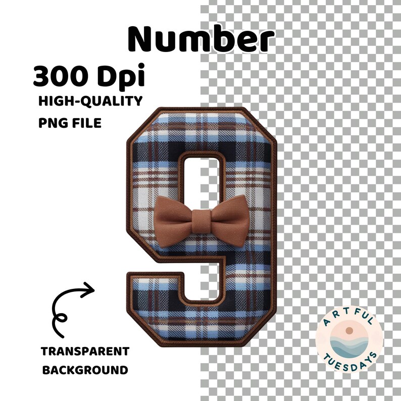 Blue Plaid Alphabet Clipart: Bowtie Letters & Numbers (digital Set) - Etsy