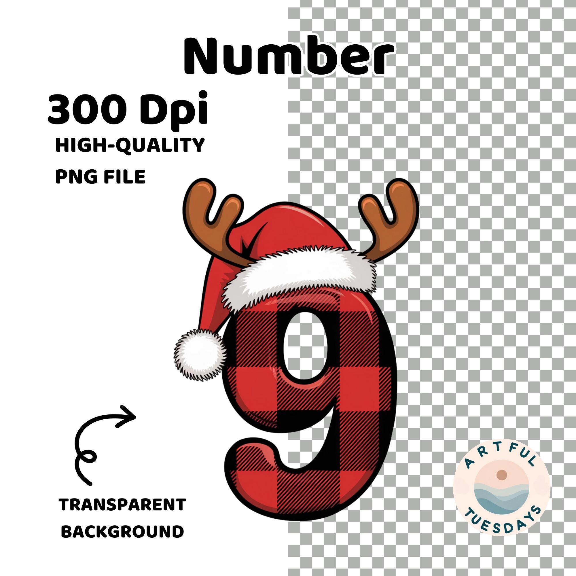 Buffalo Plaid Christmas Alphabet Clip Art: Santa Hat Antlers (digital ...