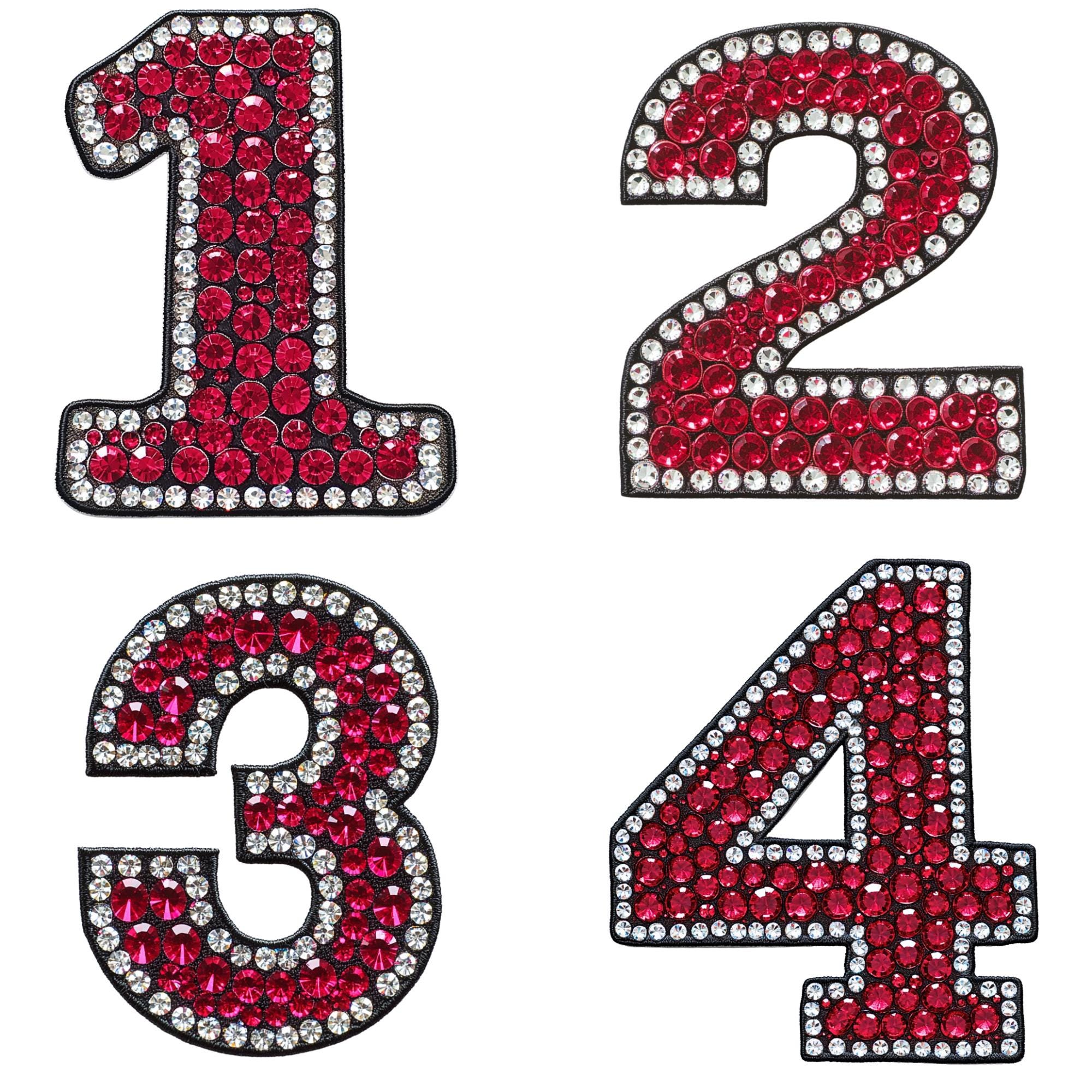 Rhinestone Alphabet Clip Art: Red & White Embroidered Letters (digital ...