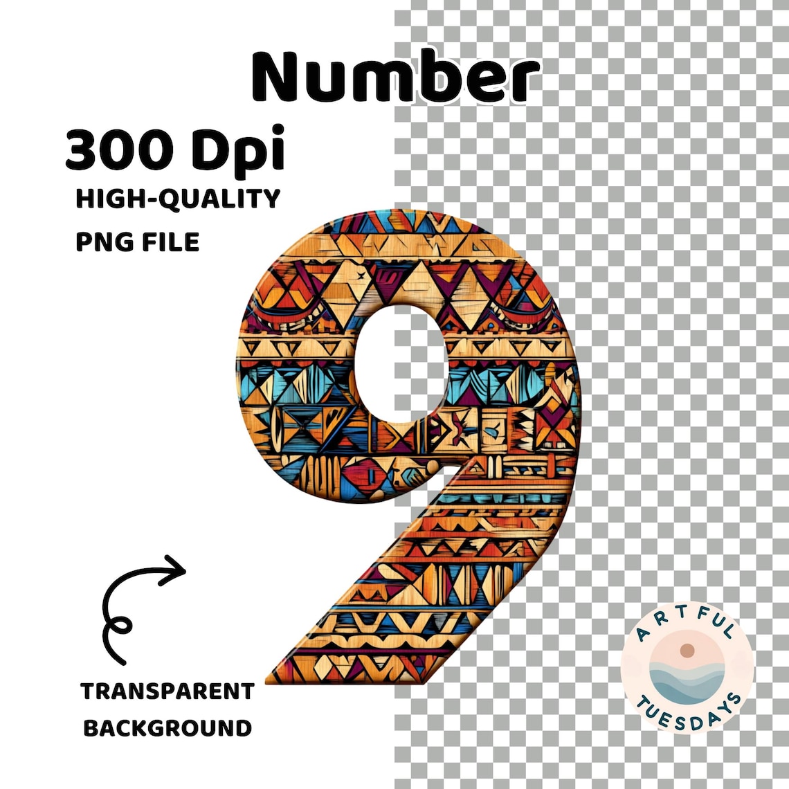 Tribal Alphabet Clipart: Boho Native American Letters & Numbers (PNG ...