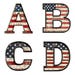 American Flag Alphabet Clipart: Distressed Metal PNG (digital Download ...