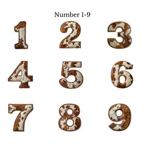 Cowhide Alphabet & Number Clip Art: Fur Texture PNG (digital Download ...