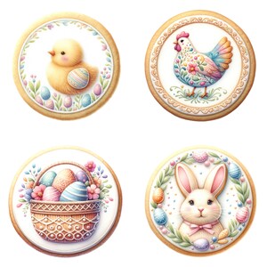 Watercolor Easter Cookie Clipart Collection PNG With Commercial License ...