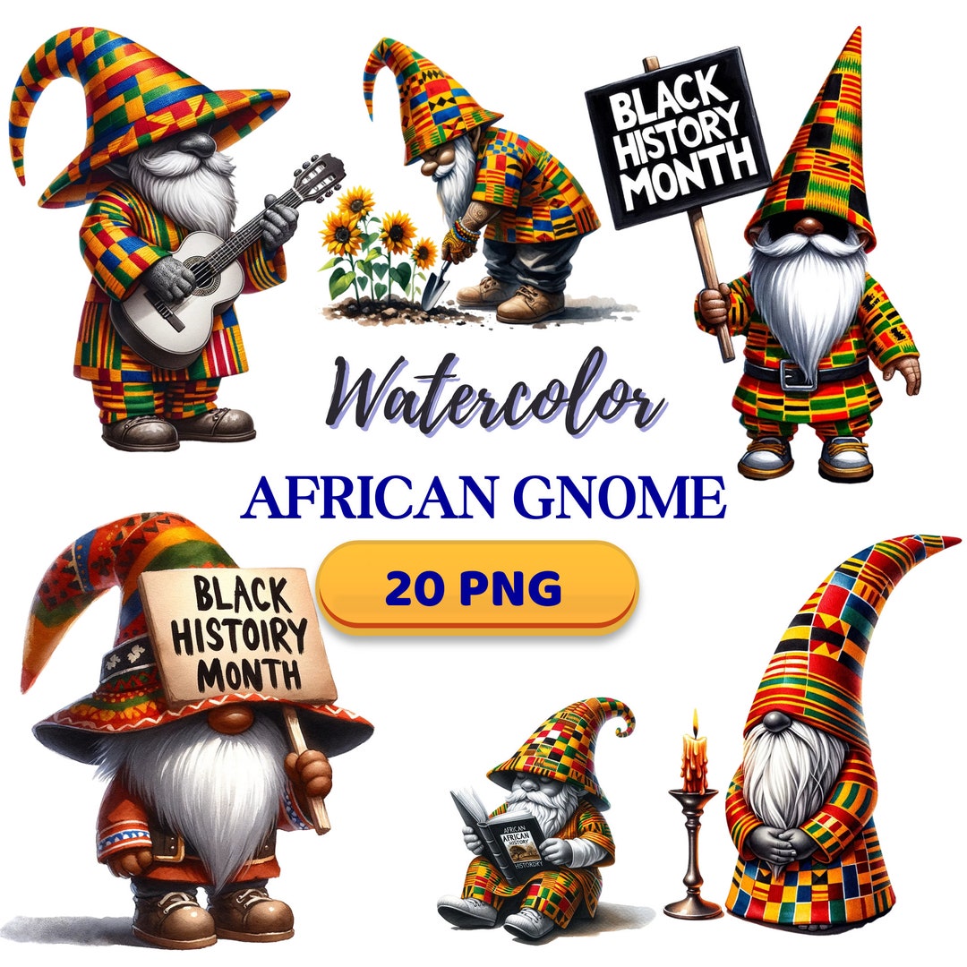 African Gnome PNG for Juneteenth & Black History Cultural Celebration ...
