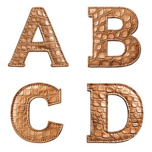 Crocodile Leather Alphabet & Numbers Clip Art (PNG Digital Download) - Etsy