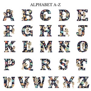 Space Alphabet Clipart: Astronaut, Planets, Stars (digital Download) - Etsy