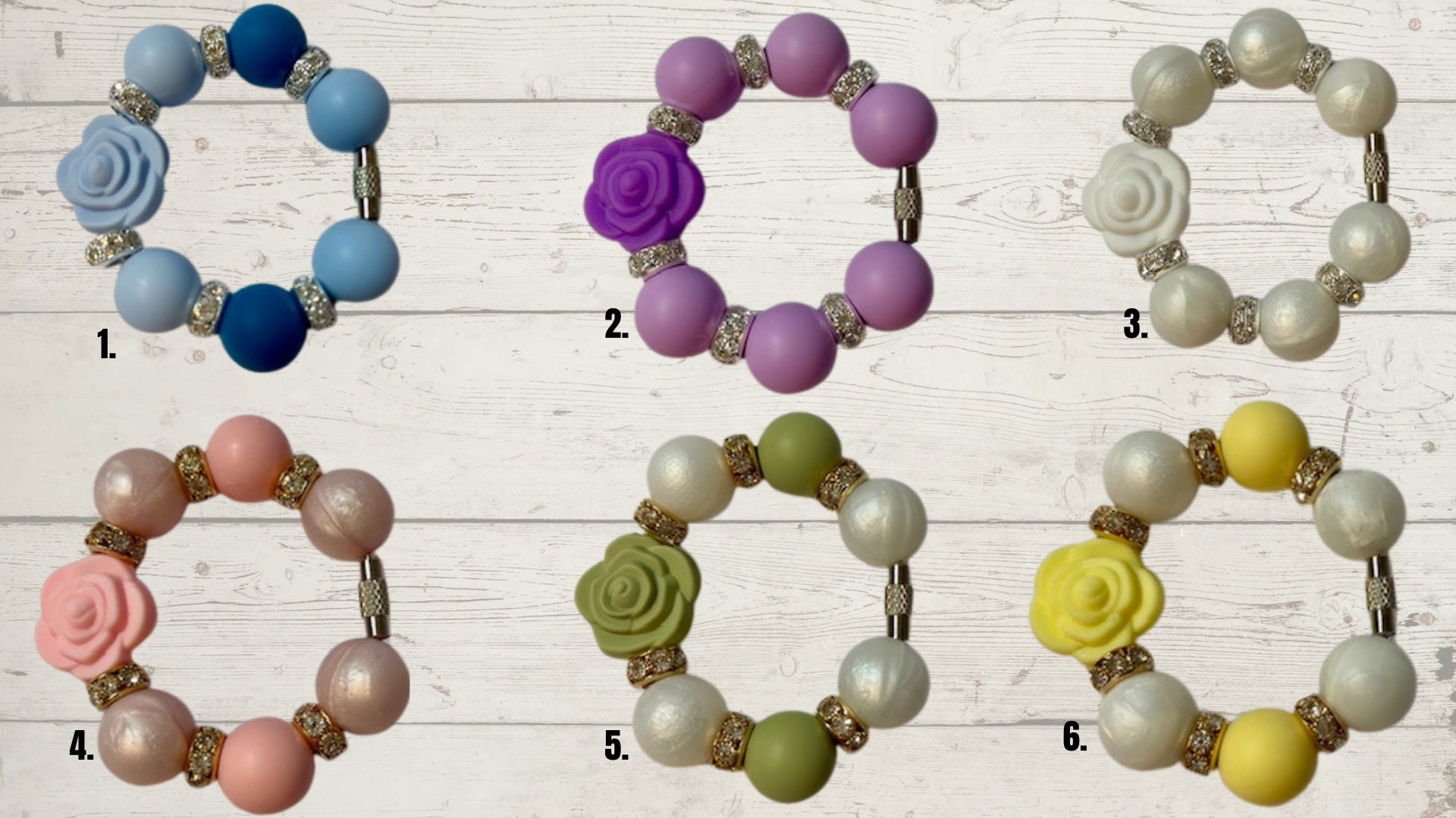 Elegant Silicone Charms, With Gold and Silver Spacers, Stanley Cup ...