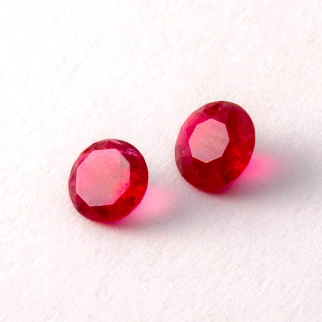 Red Beryl Bixbite NATURAL 2-stone Pair (rare "red Emerald" Gemstones ...