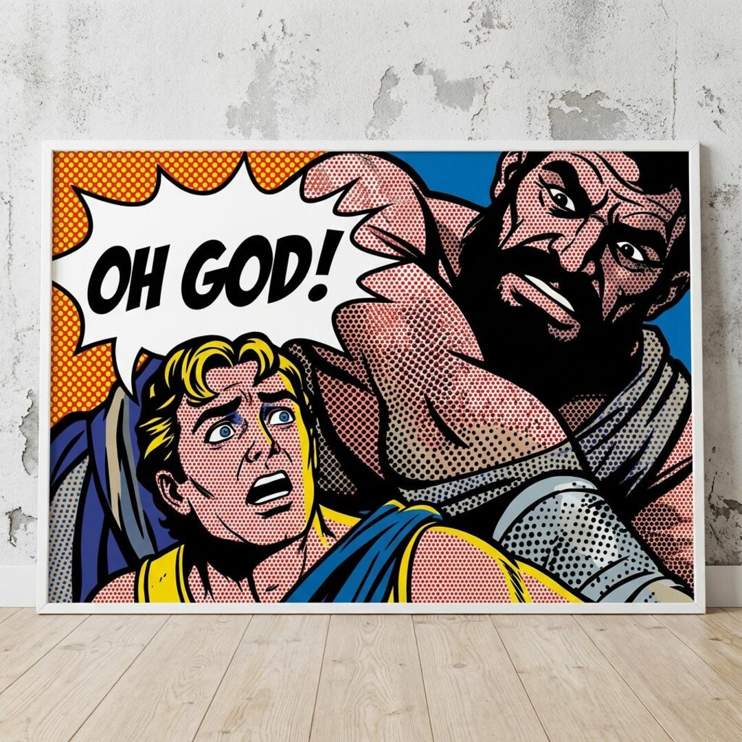 Hercules and Hylas Pop Art Print: Lichtenstein Comic Style - Etsy