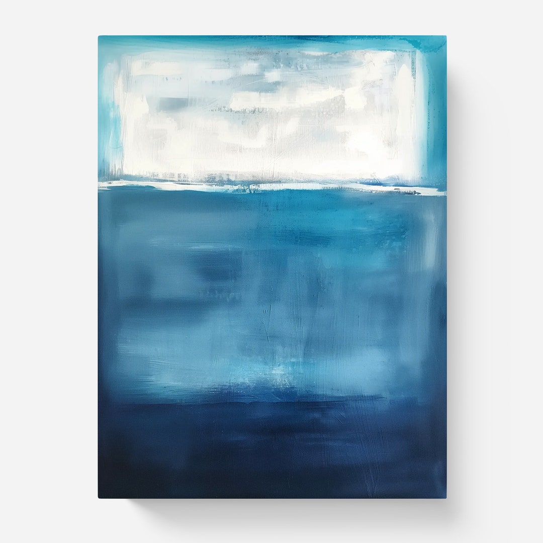 Iceberg Floating in the Ocean, Abstract Painting Inspired by Rothko and ...